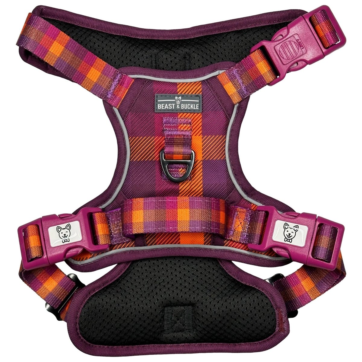 Cozy Plaid No Pull Dog Harness – Beast & Buckle